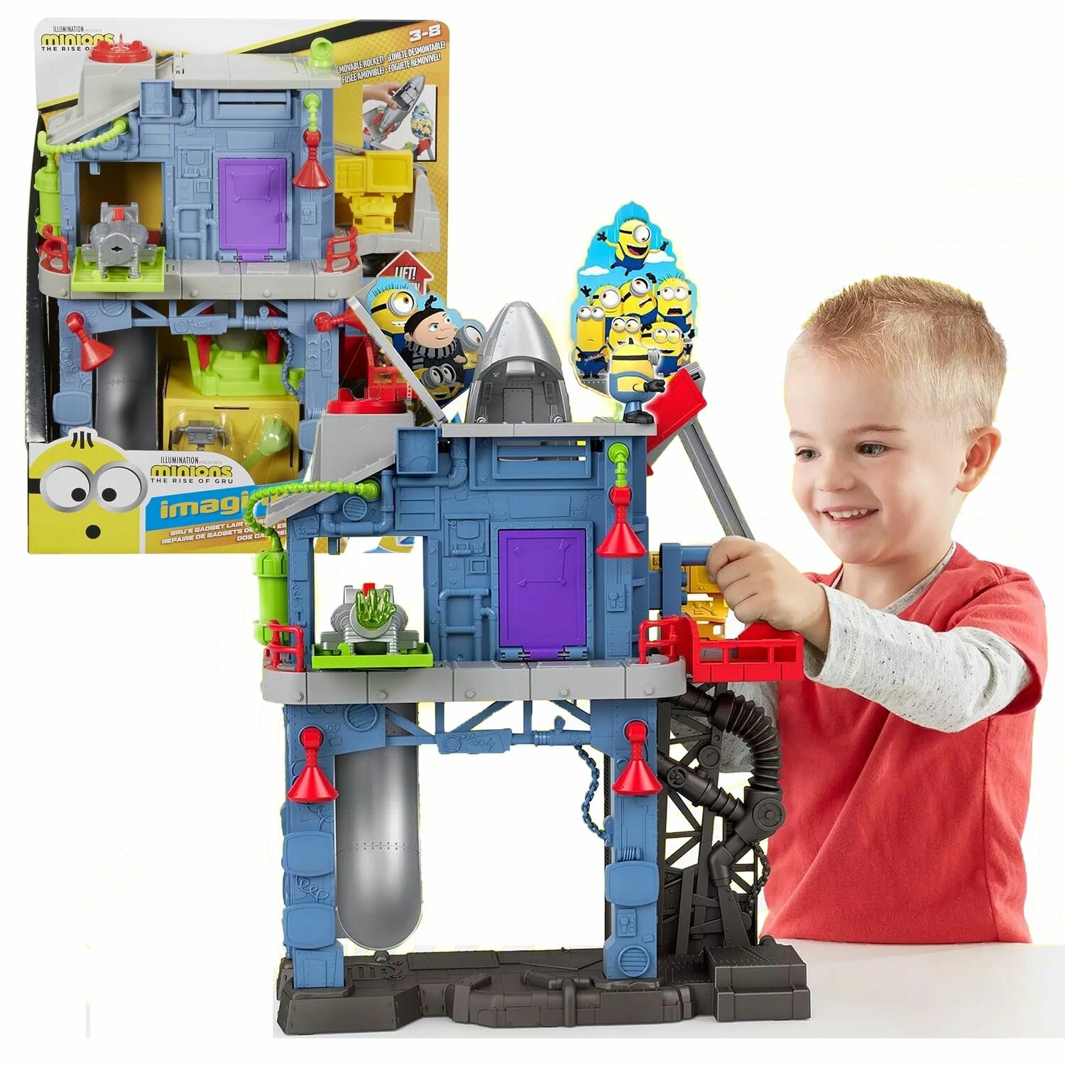 Набор для игр Mattel Imaginext Миньоны - Дом-укрытие Грю с пусковой установкой GMP35