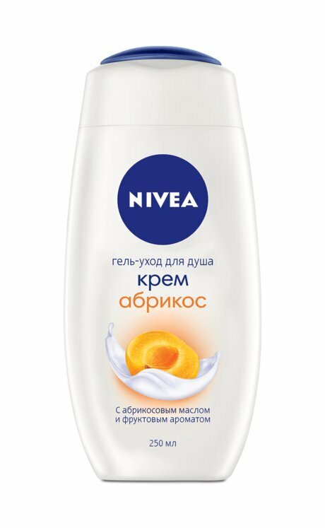 NIVEA Гель-уход для душа Крем Абрикос, 250 мл