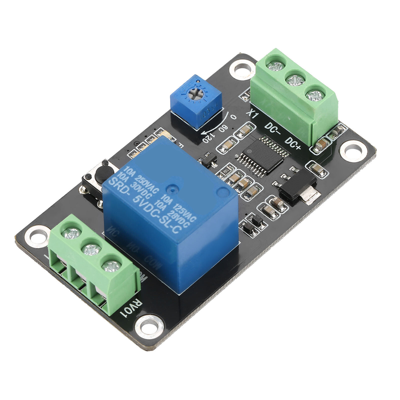 Реле задержки с самоблокирующейся задержкой включения/выключения, таймер Super 555, DC 5V