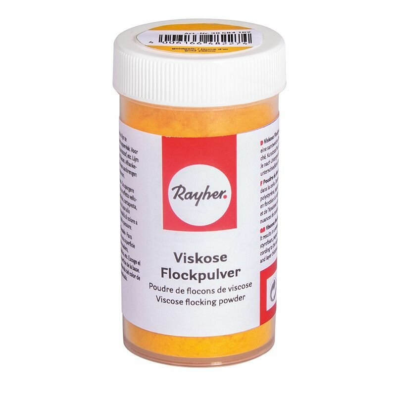 Флоковый порошок Rayher Волокна для создания фетровой или бархатистой поверхности, золотисто-желтый