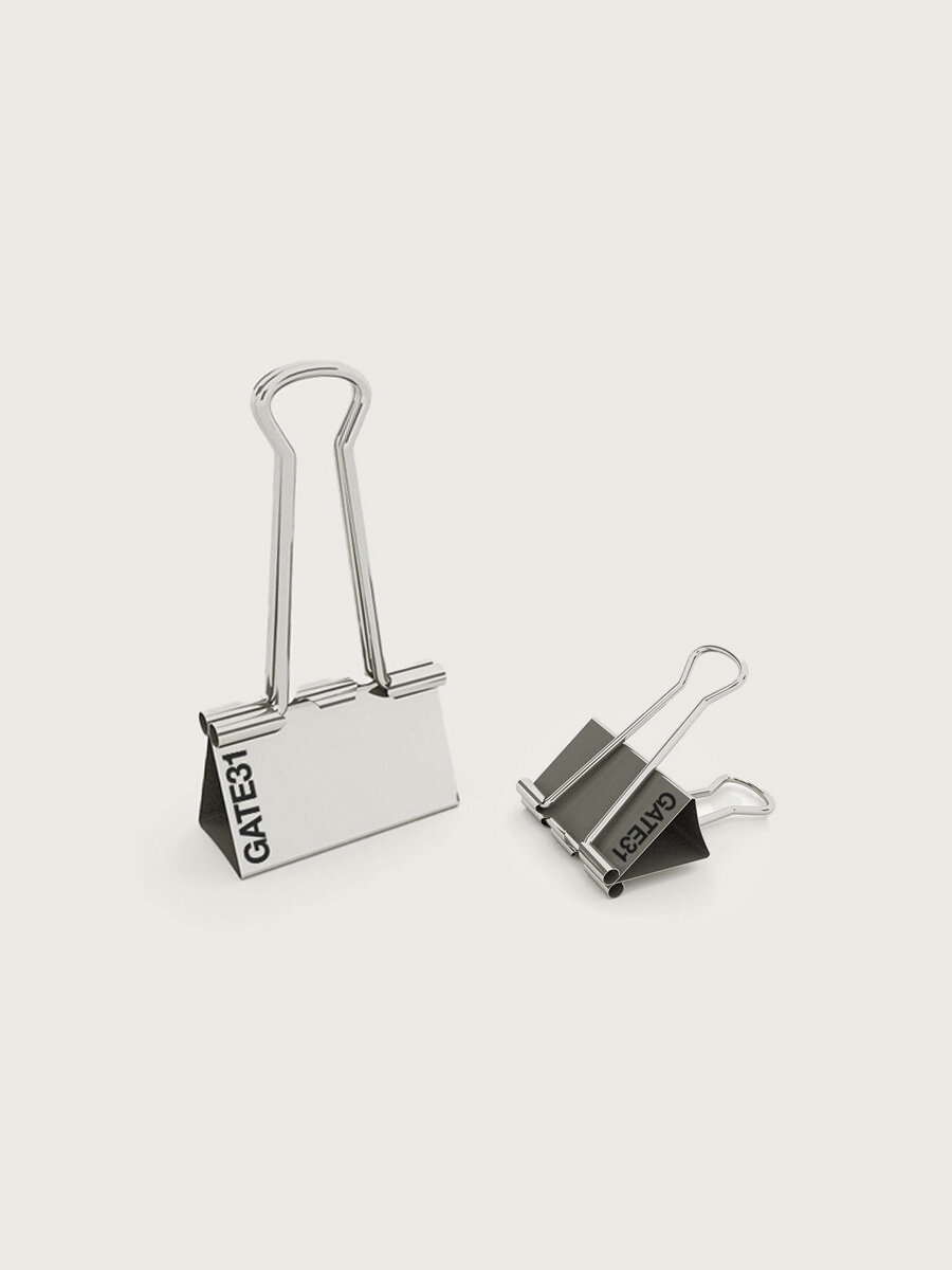 GATE31 Зажим для бумаги GATE31 большой (Серебристый-ONE SIZE)