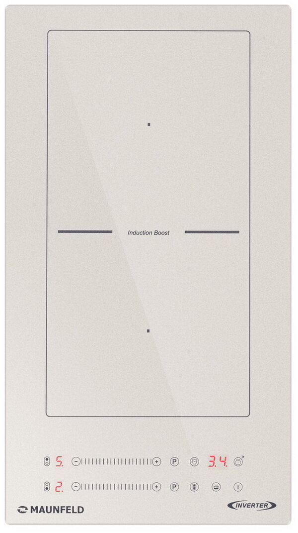 Электрическая варочная панель Maunfeld CVI292S2BBG Inverter 29 см, 2 конфорки стеклокерамика, бежевый