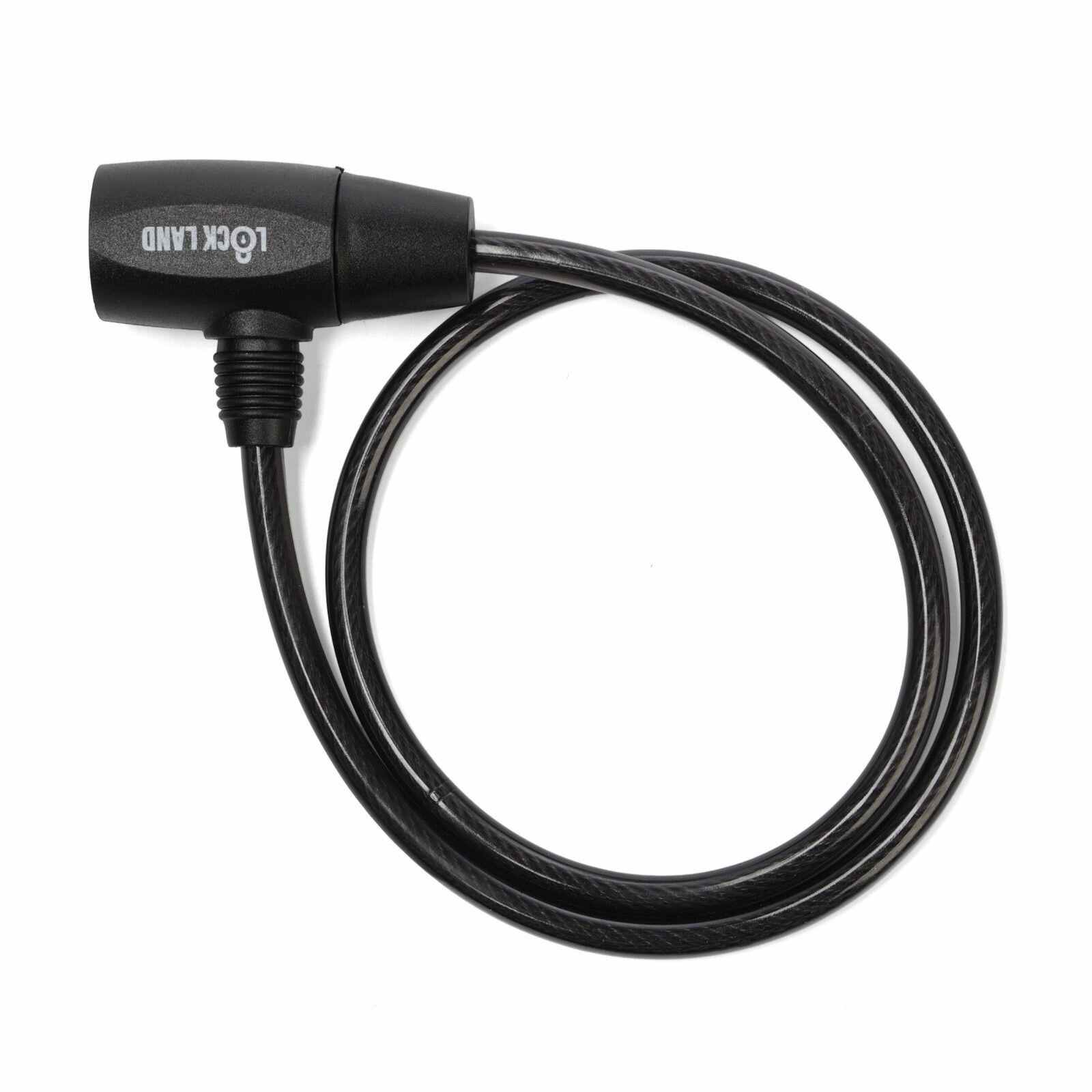 Велосипедный навесной замок Lockland, противоугонный тросовый велозамок с перфорированным ключом и пластиковой ручкой, 8 х 800 мм.