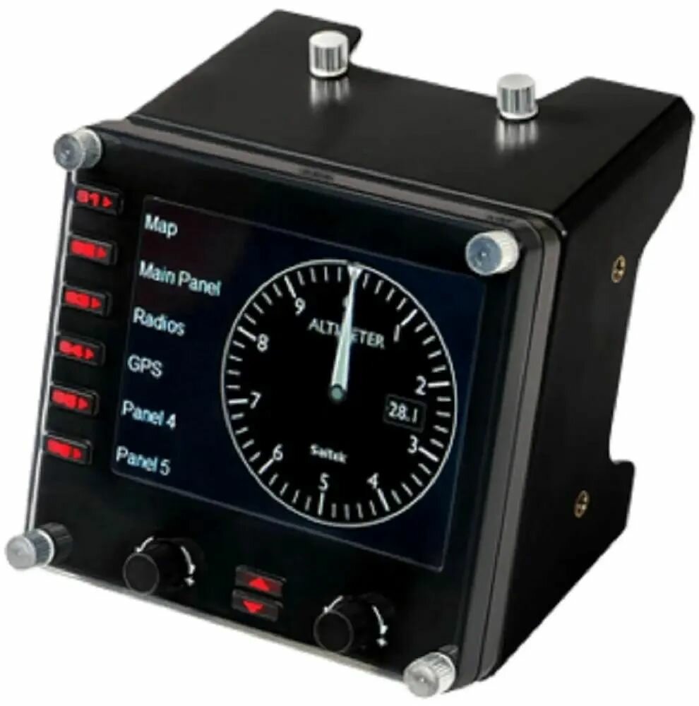 Панель радиоприборов проводной Logitech Flight Instrument Panel черный 945-000008