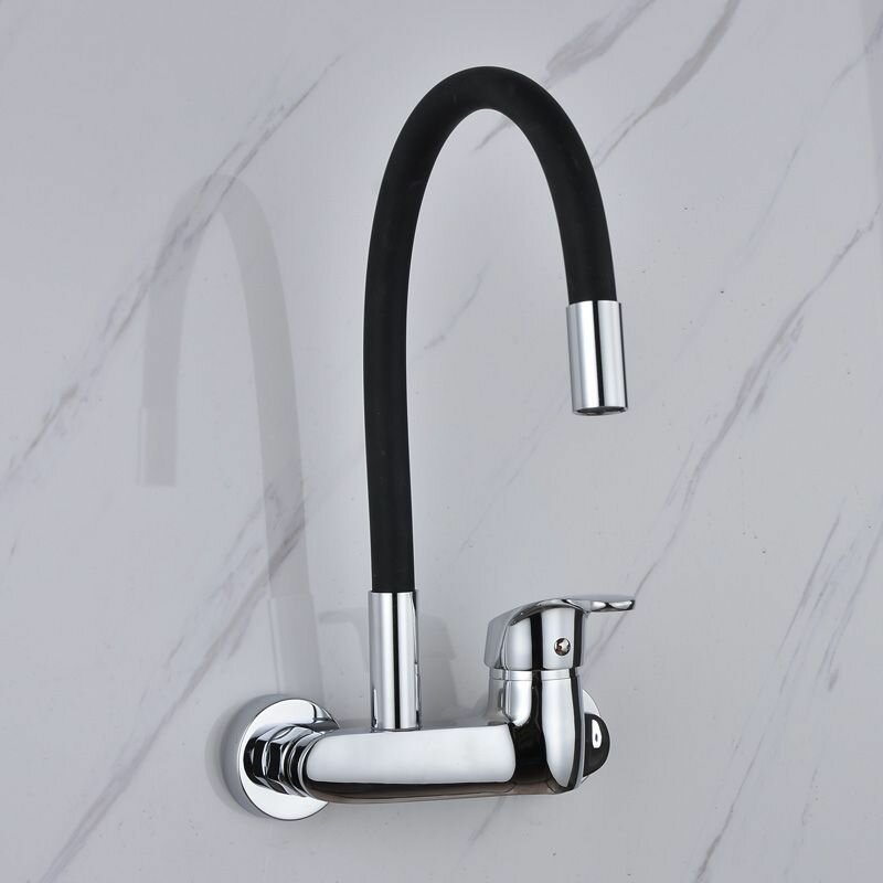 Универсальный сгибаемый смеситель для кухонной раковины с горячей и холодной водой MORLINCAR, встроенный в стену смеситель для раковины с двумя отверстиями, переключатель смесительного клапана