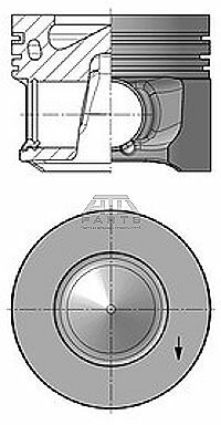 Поршнекомплект на 1 цилиндр BMW N47D20C, Mini N47C20A d84.0+0.25 (11 25 7 812 561) KS