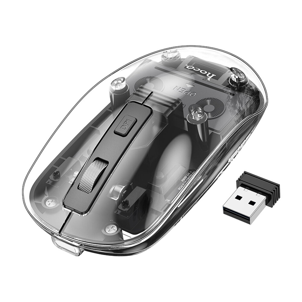 Hoco Мышь беспроводная двухдиапазонная HOCO GM29 Mysterious dual-mode, silent, black