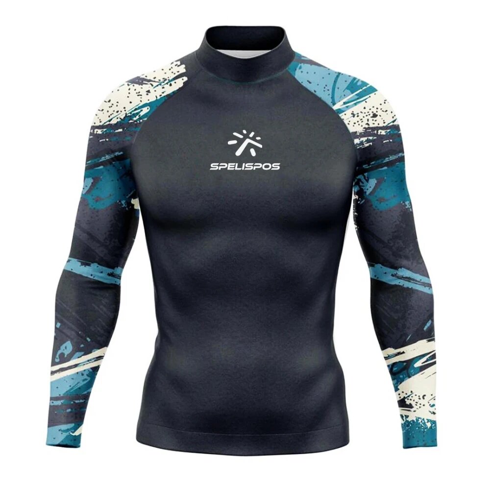 Мужская одежда для серфинга, футболки для плавания и дайвинга, плотные купальники с длинными рукавами, Рашгард, одежда с защитой от ультрафиолета, пляжный поплавок, топы S, FSPELCL248145