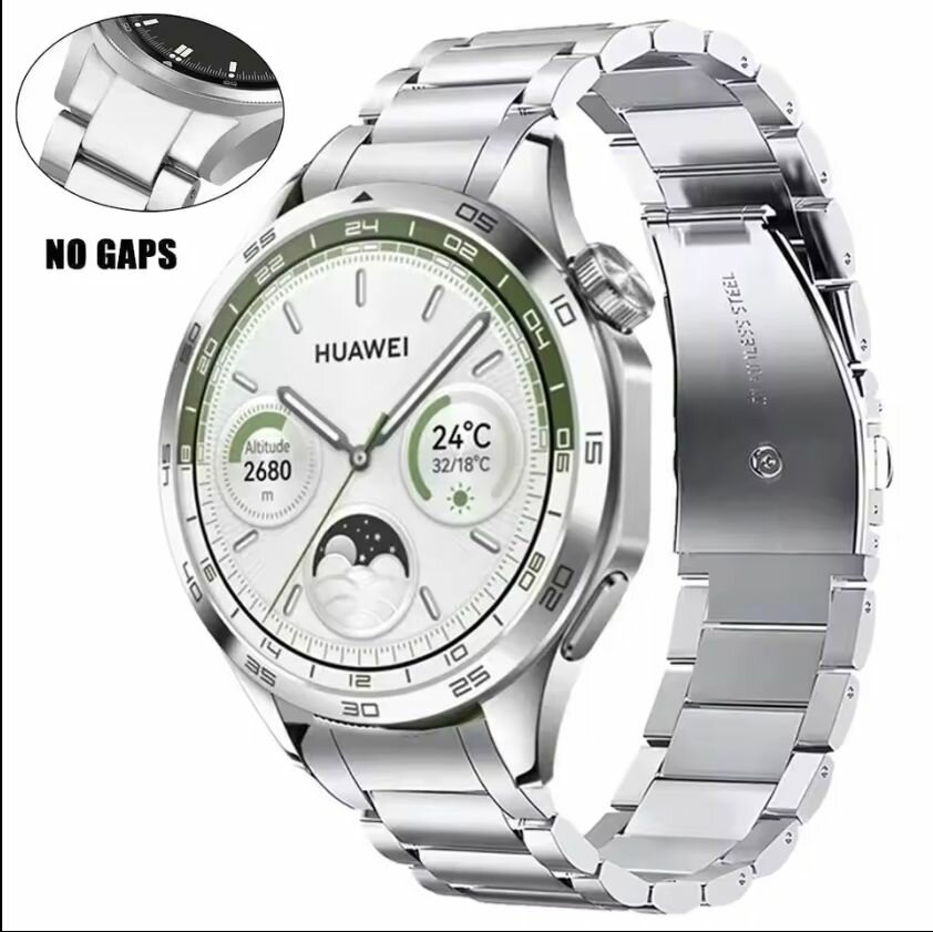 Официальный ремешок без зазоров для HUAWEI WATCH GT4 46 мм, Металлический Браслет из нержавеющей стали
