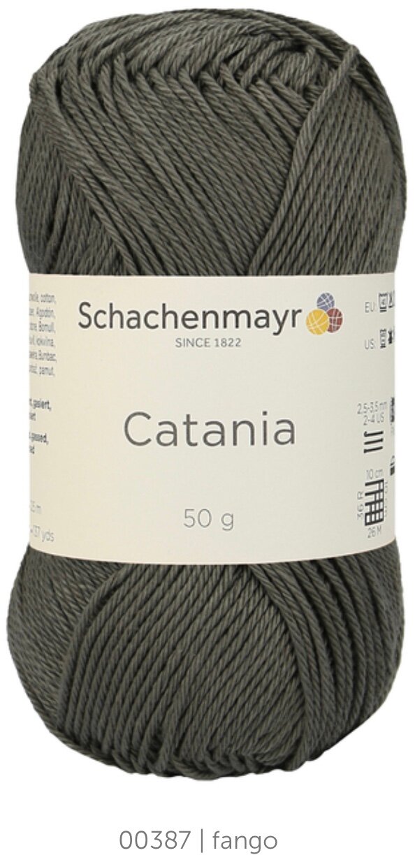 Catania /Катания/ пряжа Schachenmayr Originals, MEZ, 9801210 (00387, fango (темно-коричневый), коричневый)