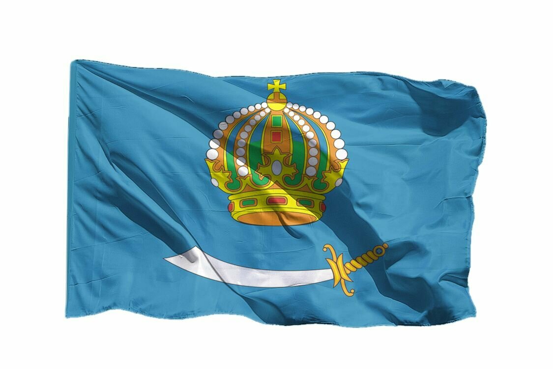 Флаг Астраханской области, на шёлке, 70х105 см - для ручного древка