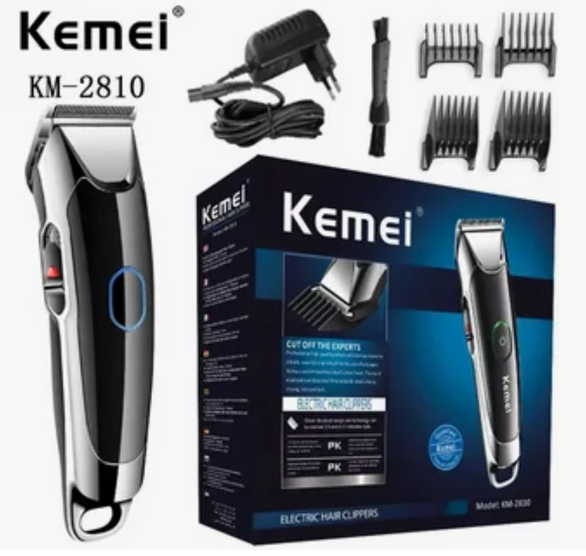Машинка для стрижки Kemel KM 2810, с насадками для бороды, усов, носа, ушей, черный