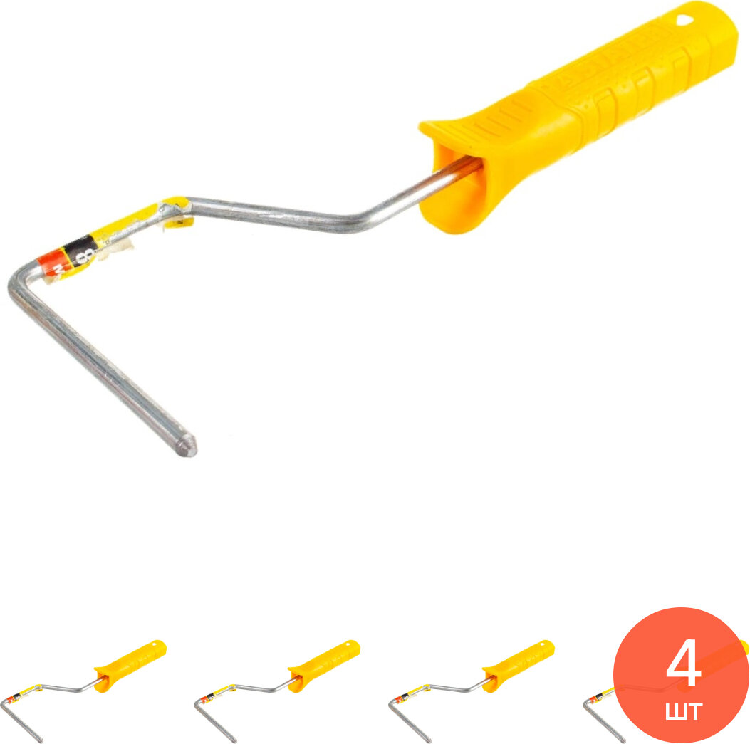 Ручка для валика DECOR / Декор Stayer MASTER бюгель мини оцинкованная из металла и пластика, диаметр 6мм, длина 280мм / строительство и ремонт (комплект из 4 шт)