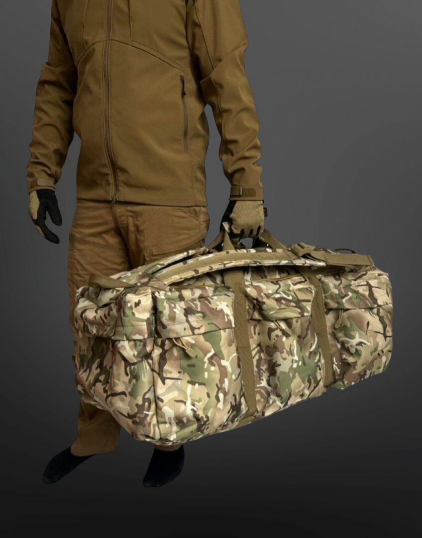 Сумка-баул Шторм/Дорожный тактический баул с лямками/объём 120 литров