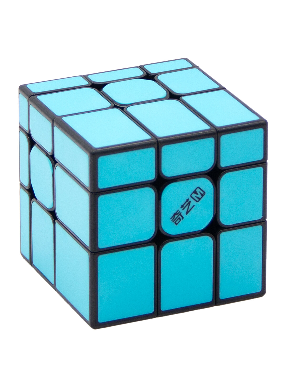 Магнитный Зеркальный кубик Рубика 3x3 QiYi Mirror Magnetic Blue (Tiled) / Головоломка для детей и взрослых