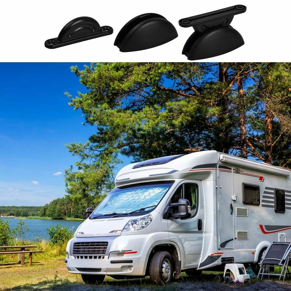 OZ-ESLT-2xЧерный дверной стопорный зажим, нейлоновый фиксатор двери кабины, присоска, фиксатор для автодома