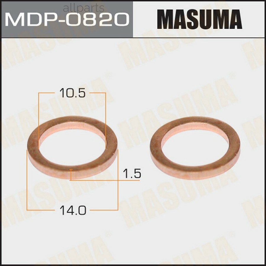 MASUMA MDP-0820 Шайбы для топливной трубки обратки Toyota 2L-T, комплект MASUMA MDP-0820