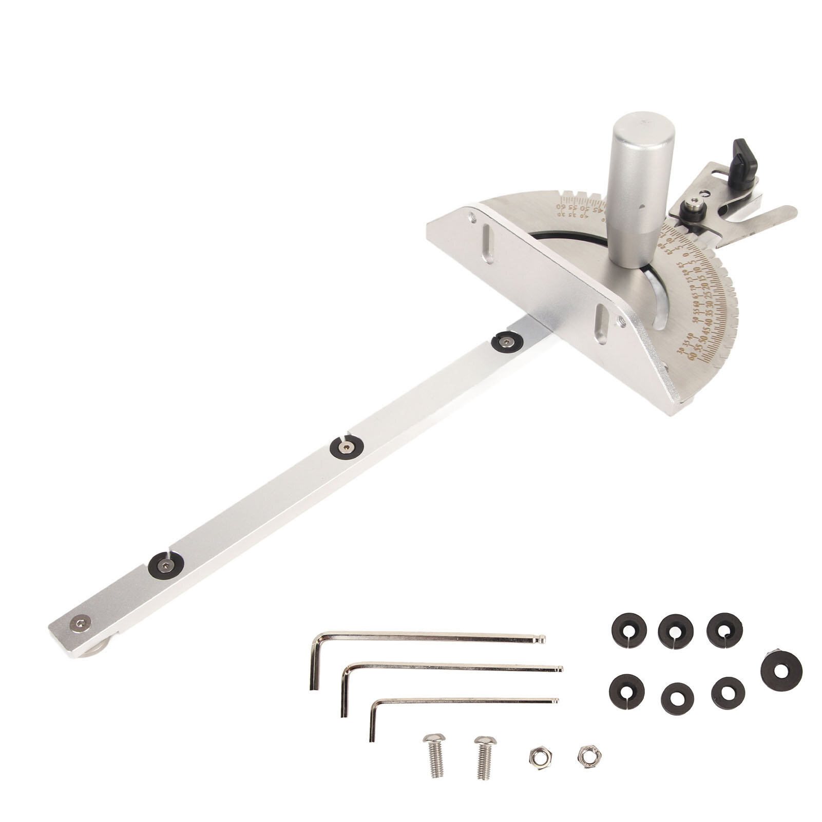 Торцовочный калибр для настольной пилы, универсальный, стандартный, 27 угловых упоров, алюминиевый, для настольной пилы, ленточнопильного станка