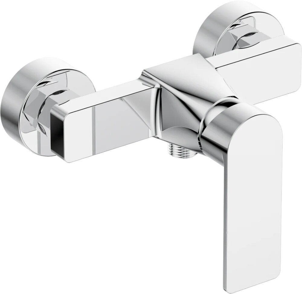 Смеситель для душа Kaiser Terso 70077 хром, глянцевый, настенный, латунный, однорычажный, без лейки, смеситель для ванны с душем