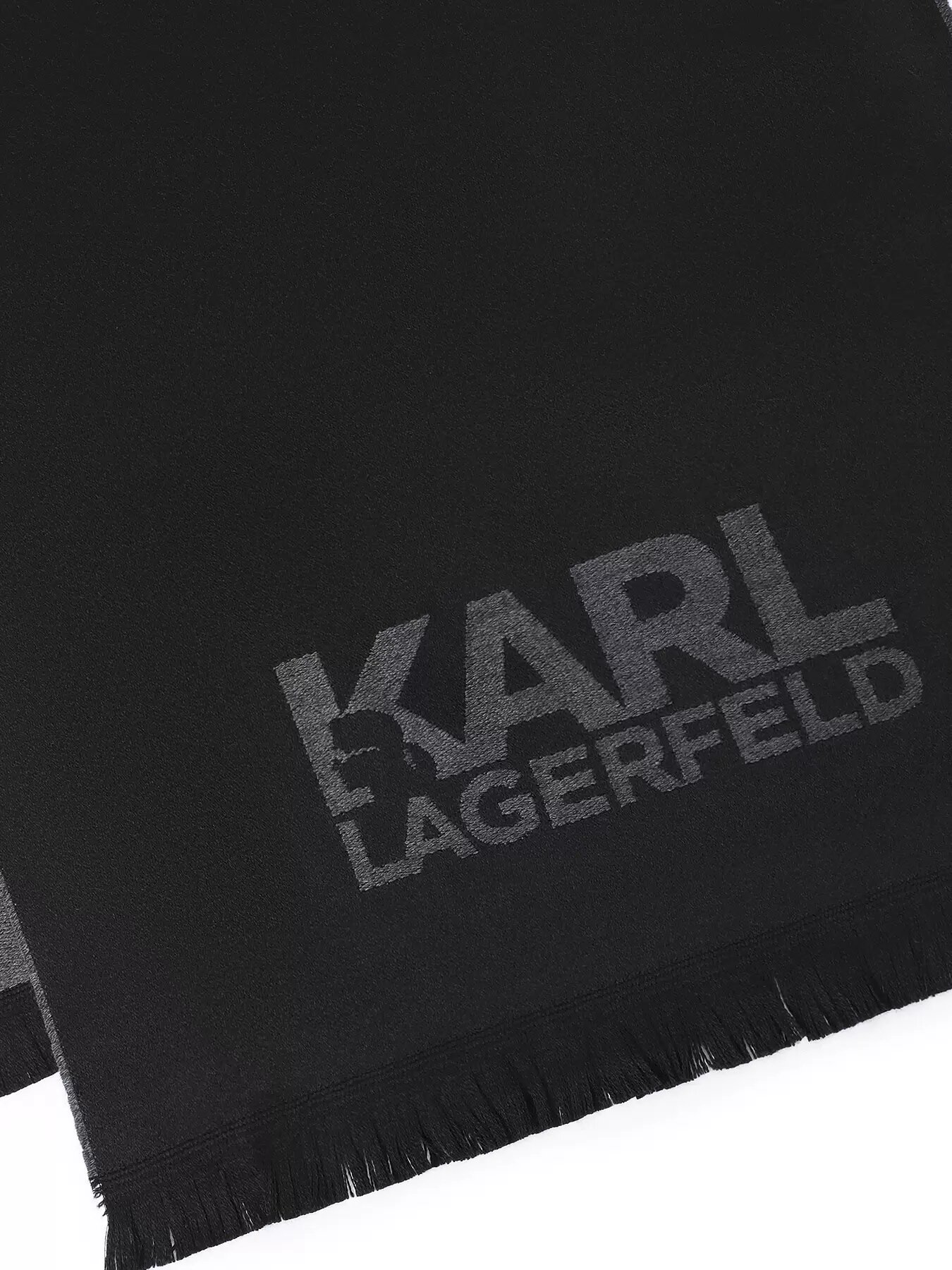 Шарф Karl Lagerfeld для мужчин,186х40 см, черный — фото 1