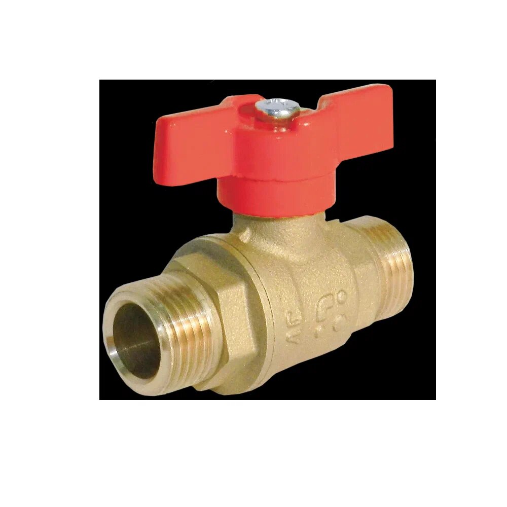 Кран лат. шаровой (11б27п1) ДУ-20 Ш/Ш ручка бабочка (БАЗ) (А32/1)