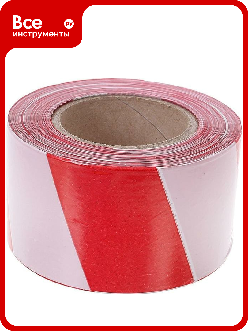 Оградительная лента ООО Комус красно-белая, 75 мм х 250 м 160542