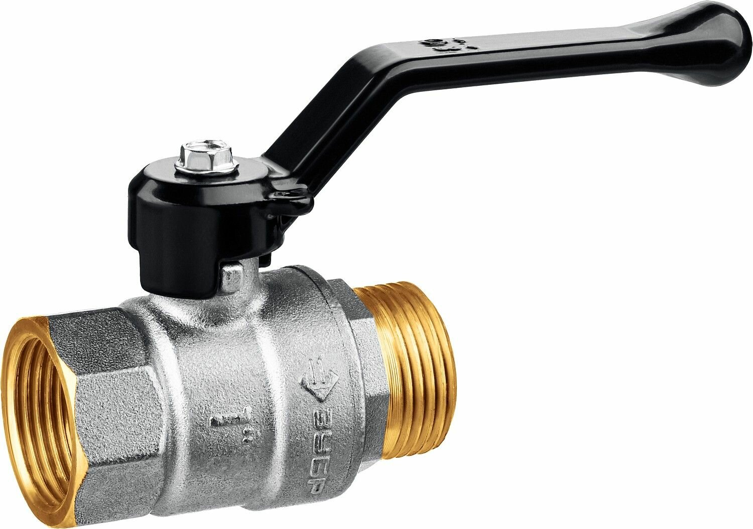 Шаровой кран ЗУБР d 1", ручка-рычаг, надежное перекрытие воды 51324-1