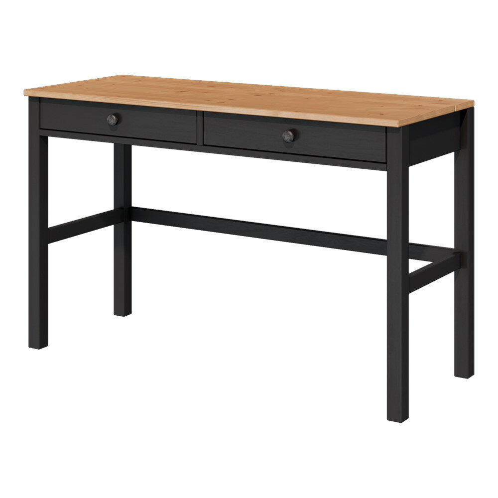 Письменный стол Хемнэс (Кымор), 121x47, черный/светло-коричневый
