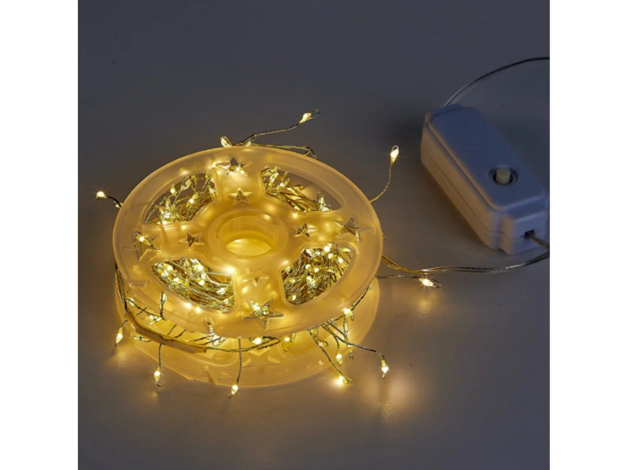 Гирлянда светодиодная Uniel Роса ULD-S1000-250/DTA warm white IP20 dewdrop, теплый белый 10 м, UL-00012124