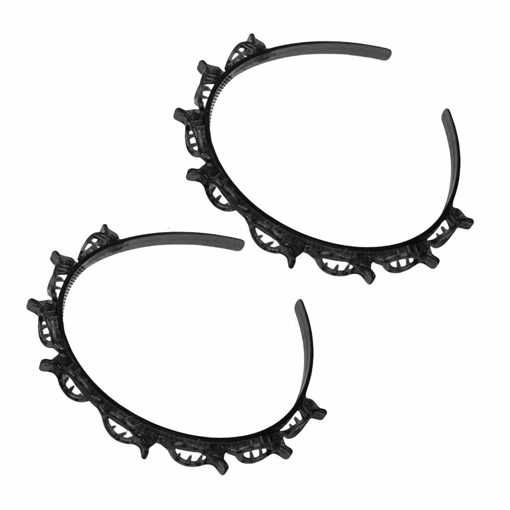 Ажурный плетеный ободок для волос, Черный