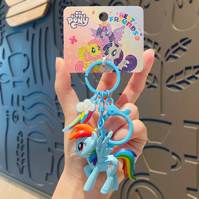 Брелок Miniso My Little Pony, подвеска для автомобиля, милая мультяшная кукла, подвеска на рюкзак, аксессуар в стиле кавайного аниме, рождественский подарок, игрушка.