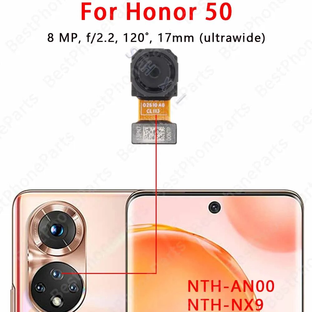 Передняя и задняя камера для селфи для Huawei Honor 30 50 NTH-NX9, модуль камеры, вид сзади, запасные части