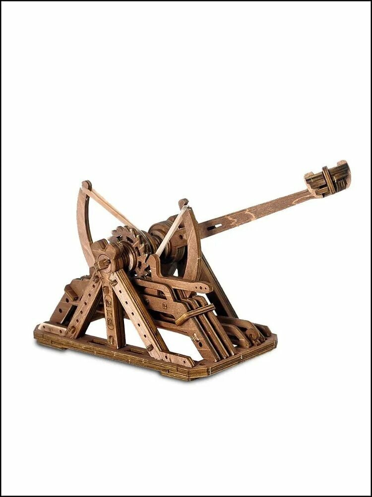Конструктор Катапульта Леонардо да Винчи: Деревянный 3D пазл для мальчиков