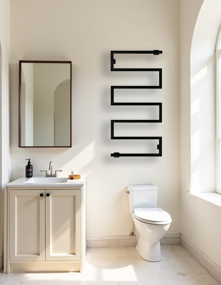 Полотенцесушитель водяной SNAKE-1 140х50 (см) Черный