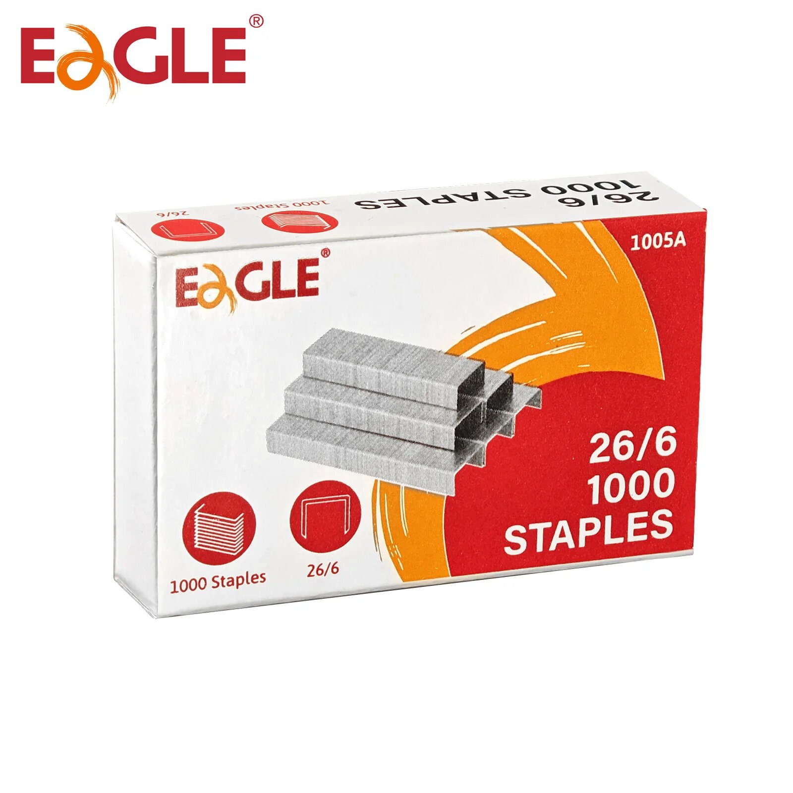 Скобы Eagle №26/6 металлические серебристые