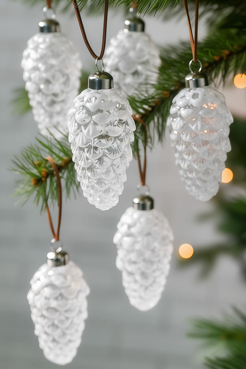 Набор ёлочных украшений шишки 'хейли', стекло, 11 см, 6 шт, Winter Deco 4060234