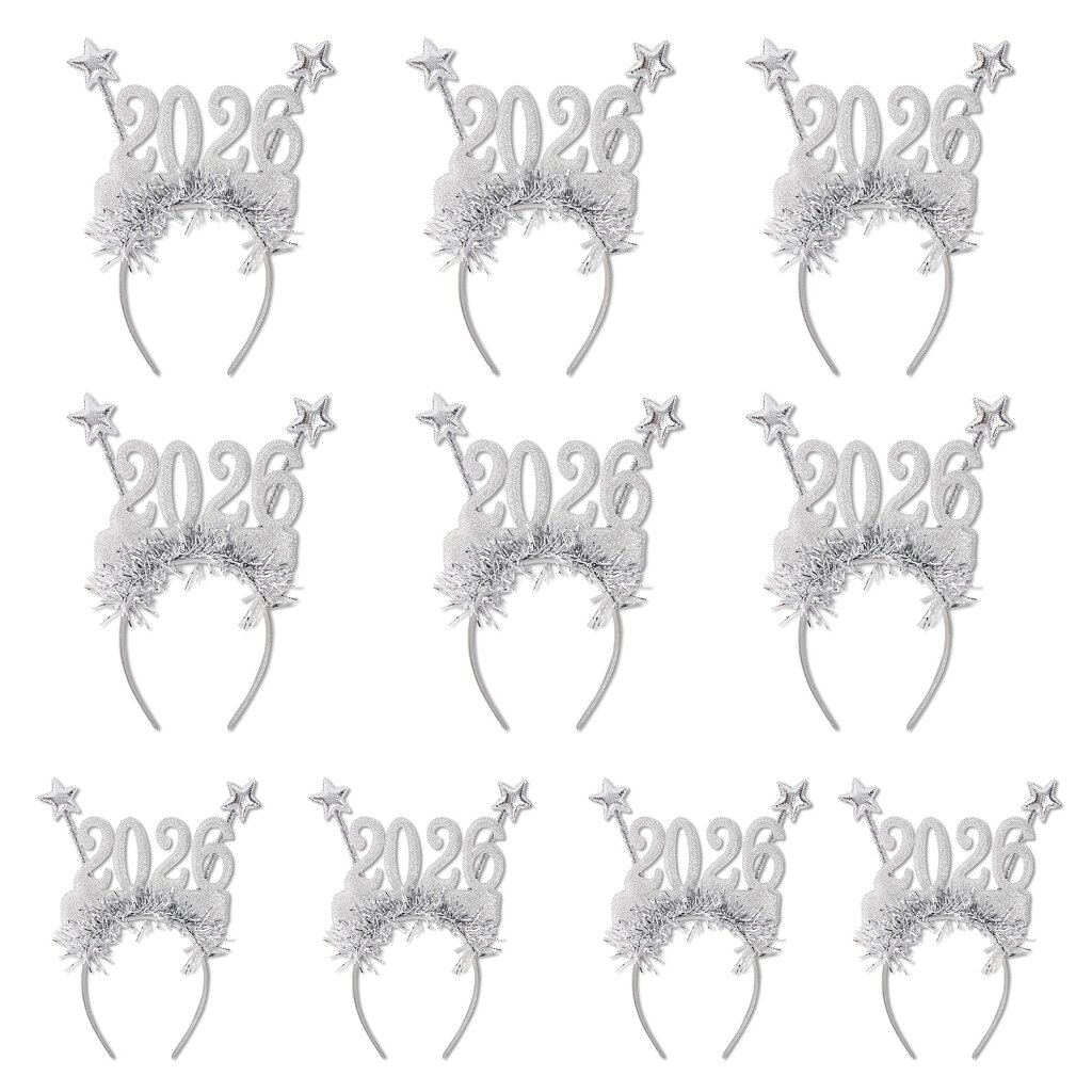 Новогодние Короны, Лента Для Волос, Блестящая Сцена 2026, Головные Уборы, Короны, Реквизит Для Рождественской Вечеринки, Короны, Подарочные Повязки