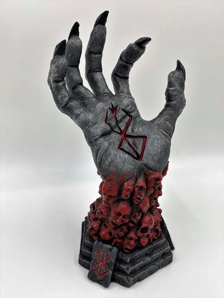 Статуэтка "Демоническая рука" (25x14x10 см) - винтажный декор для дома, подарок на Хэллоуин, массивная смоляная скульптура