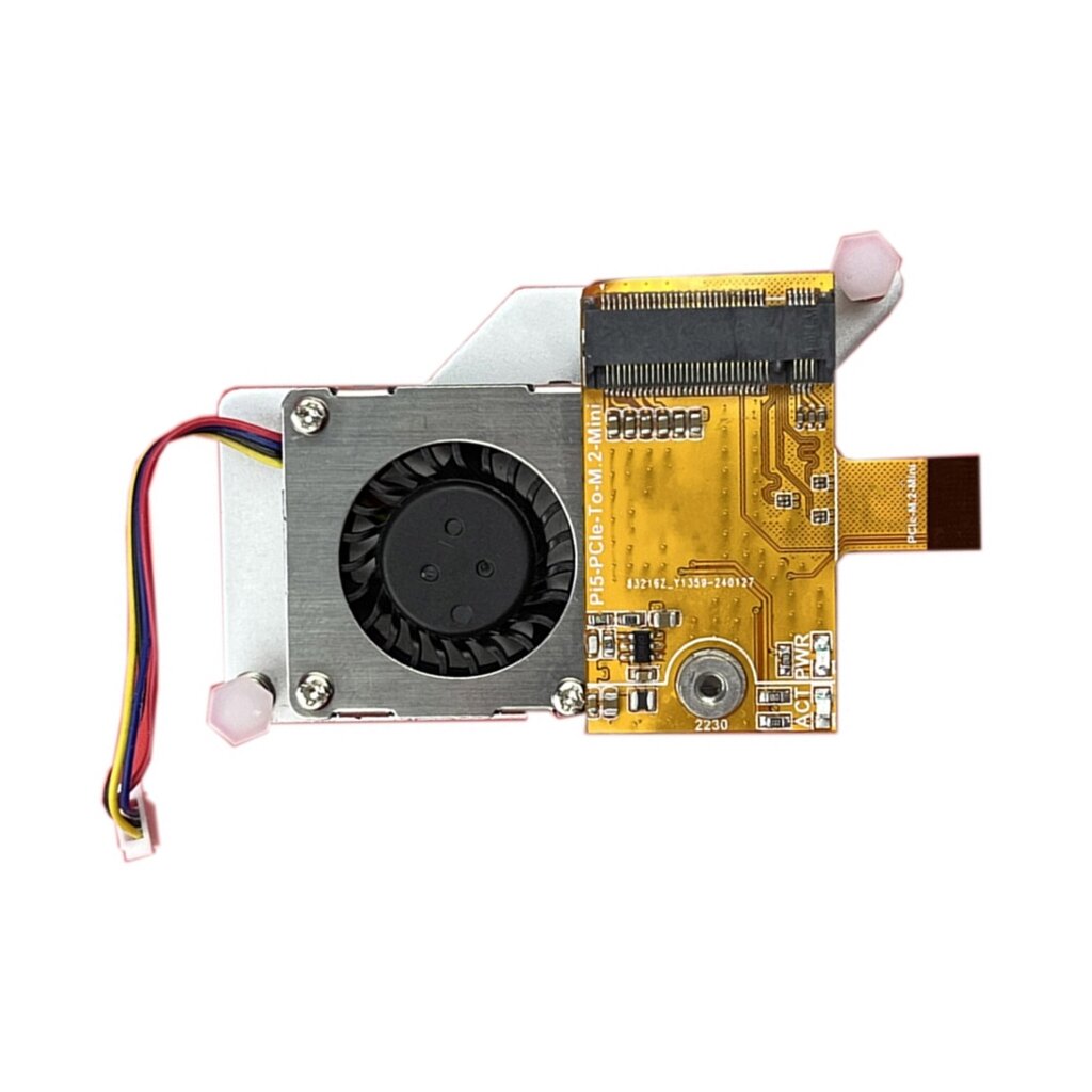 Для RPi 5 Плата Расширения PCIe к M.2 NVMe SSD С Активным Охлаждающим Вентилятором Для RPi5