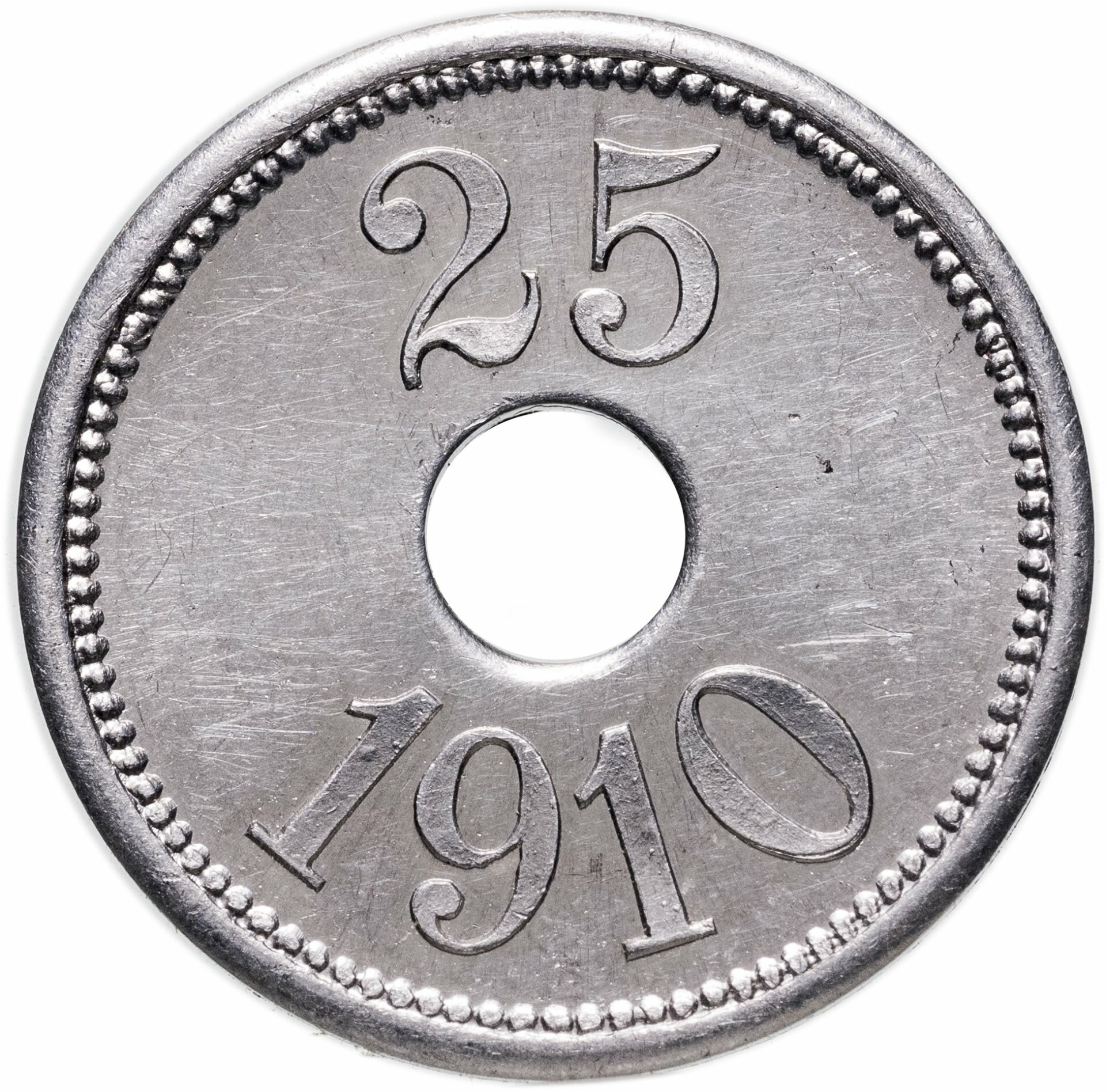 Гренландия 25 эре ore 1910, Алюминий, в сохранности XF-AU