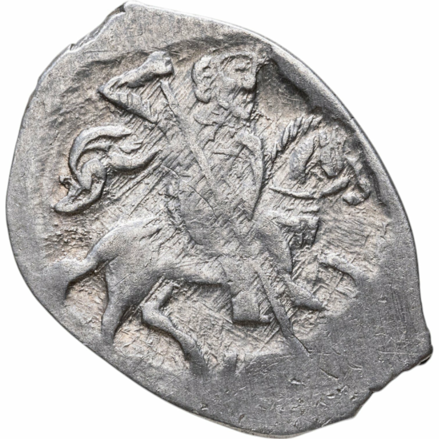 Иван IV Васильевич "Грозный" Копейка чекан Пскова Р/IВ, Серебро, в сохранности XF