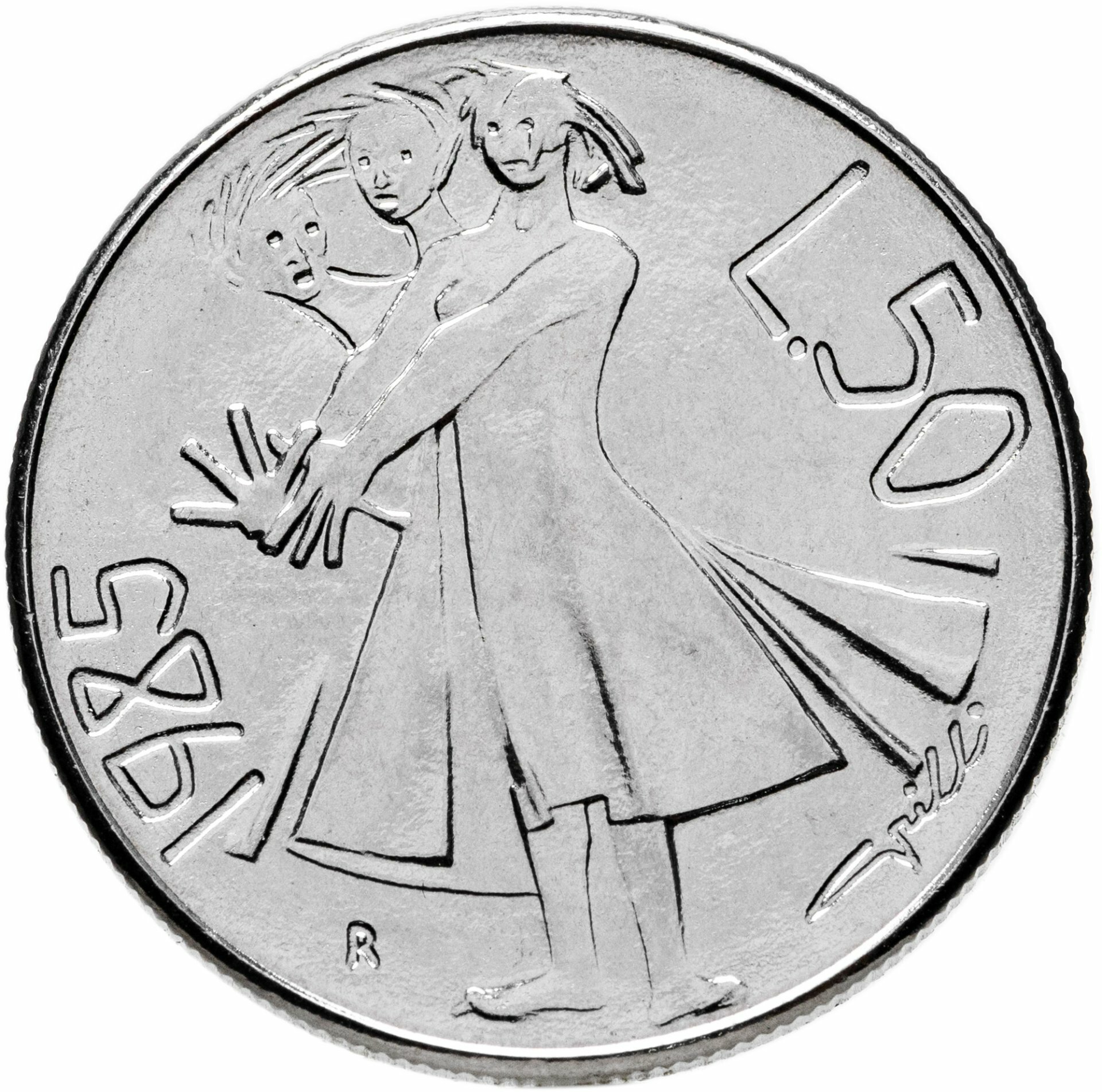 Сан-Марино 50 лир lire 1985 "Борьба с наркотиками", Сталь, в сохранности UNC