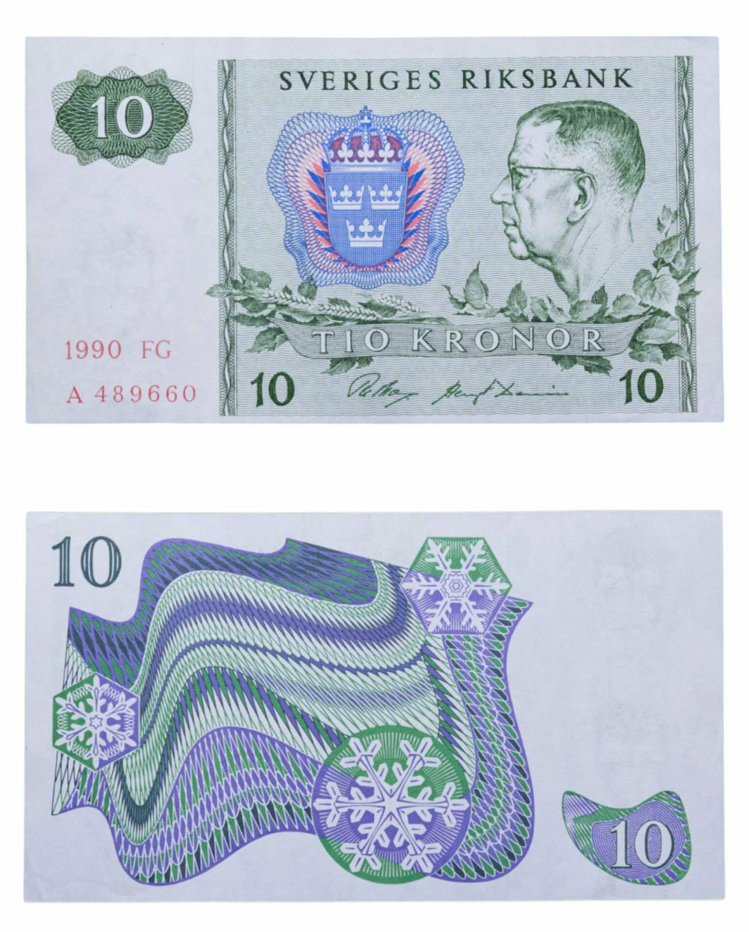 Швеция 10 крон 1990