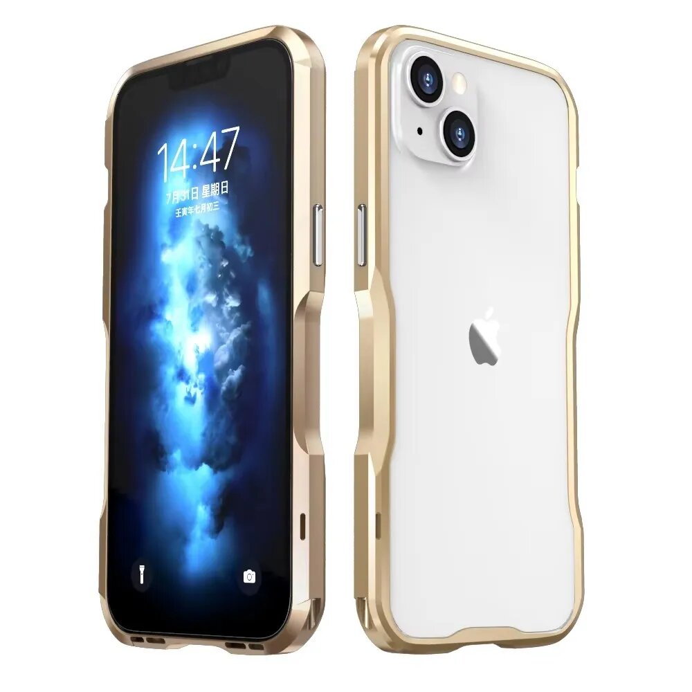 Золотой чехол Luphie для iPhone 11, алюминиевый бампер