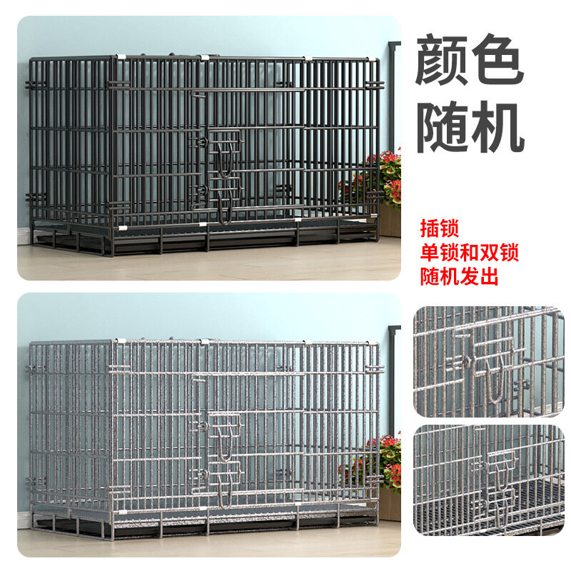 Экстра толстая клетка для собак с нержавеющей стальной проволокой и световым люком, клетка для собак Тедди, клетка для кошек, клетка для кроликов, складная клетка для домашних животных для маленьких и средних собак