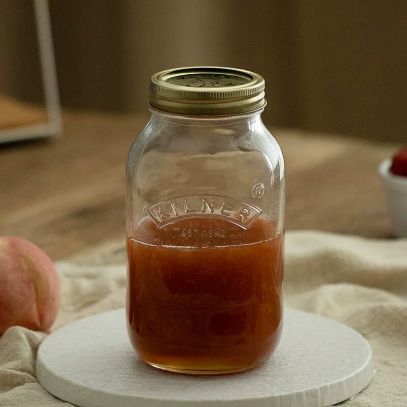 Стеклянная банка Kilner Birmingham Series с винтовой крышкой, 1000 мл, пищевое стекло без свинца для хранения
