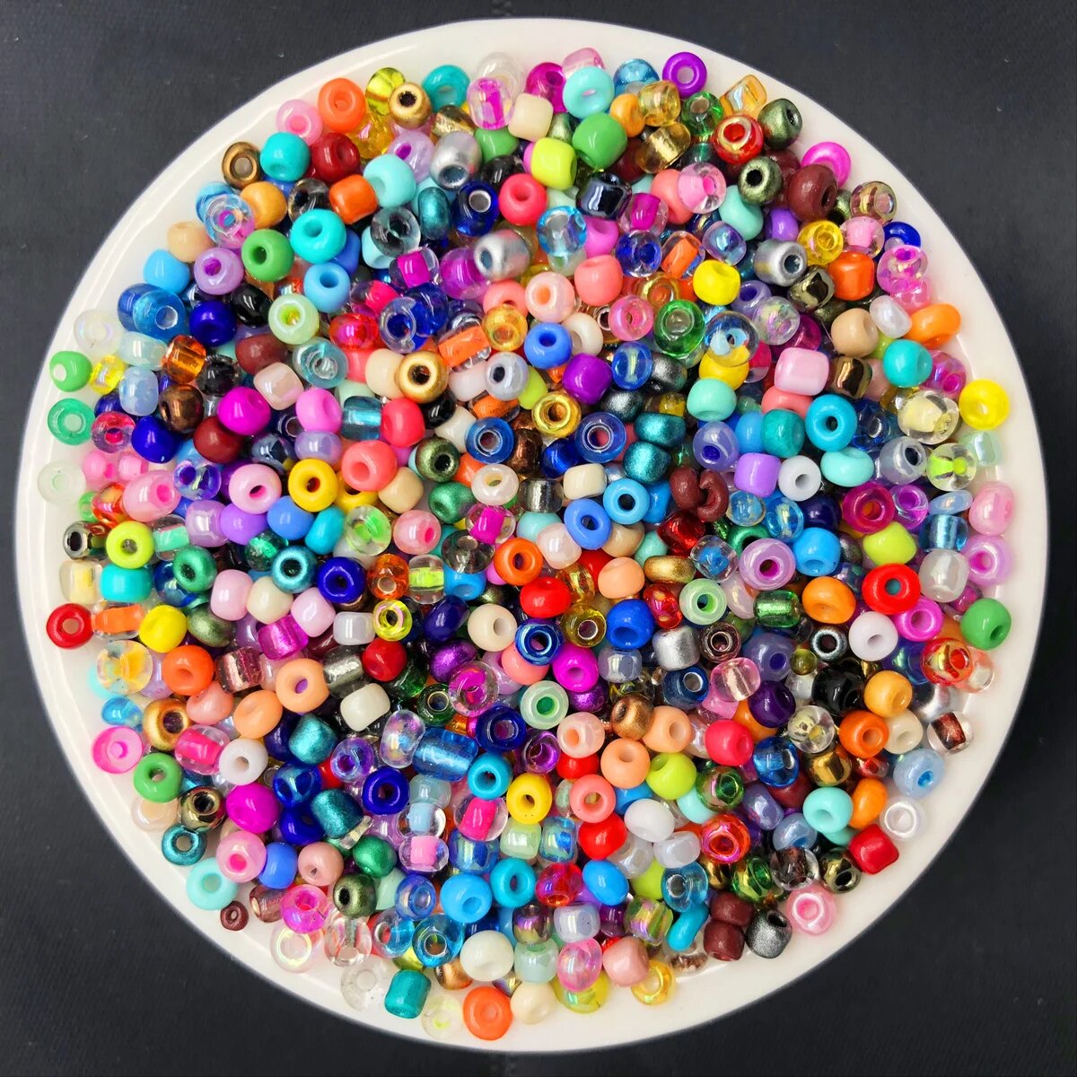 Бусины стеклянные 3 мм 500 шт 45