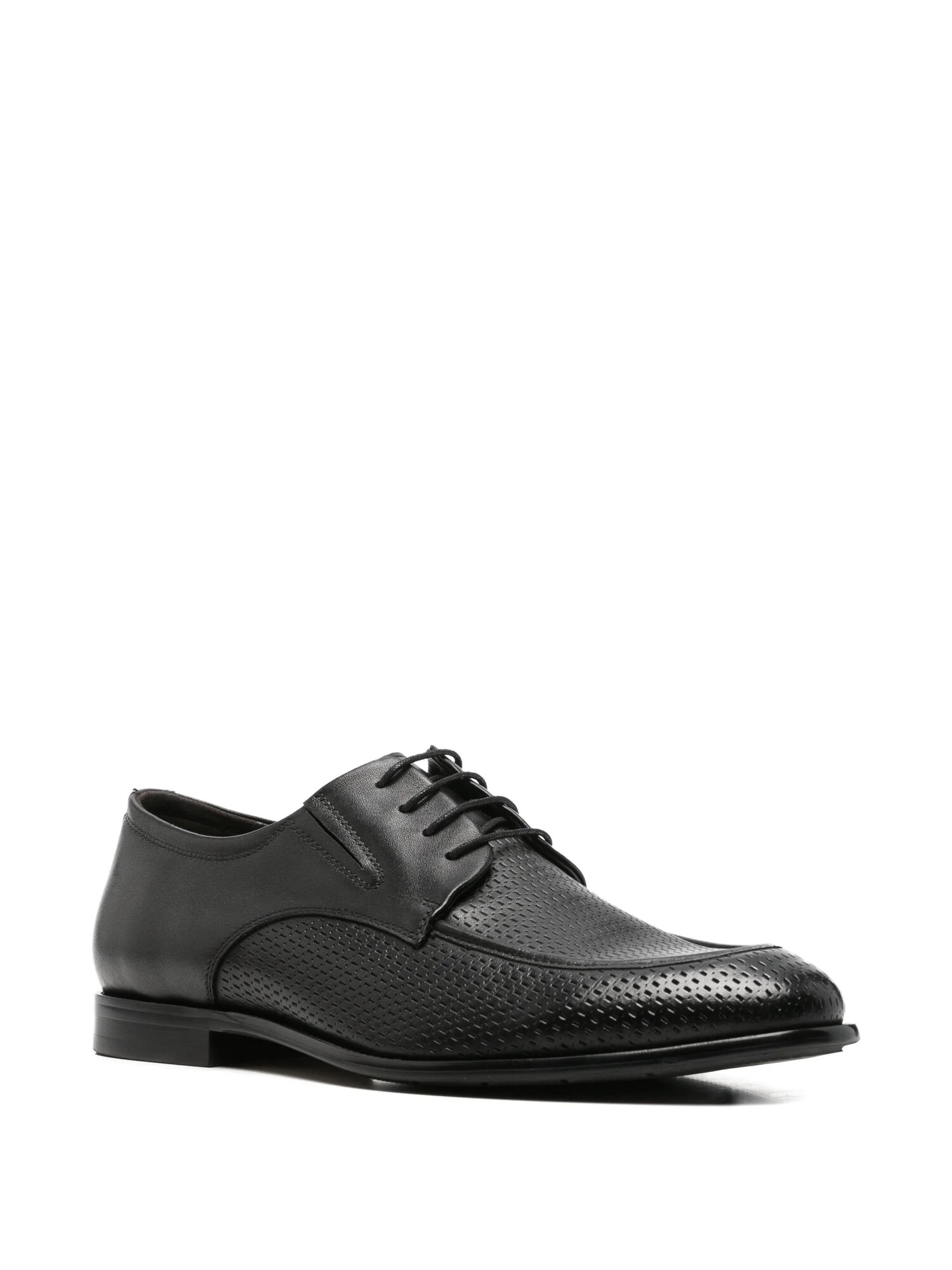 Туфли Alberto Gozzi Perforated derby shoes, размер 43, black/black — фото 1