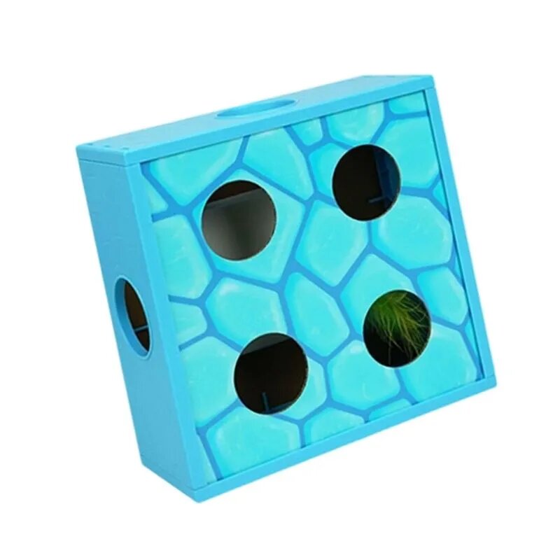 Электрическая умная многофункциональная игрушка для кошек funny cat cheese box (поставляется без батарейки)-S-Water Cube Blue