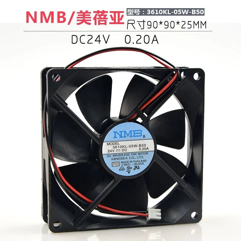 Вентилятор холодильника Whirlpool NMB 3610KL-05W-B50 (92x92x25мм, 24 Вольта, 0,2А)